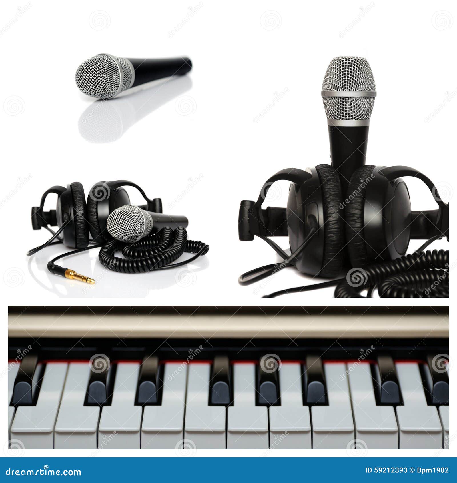 Collage del micrófono imagen de archivo. Imagen de karaoke - 59212393
