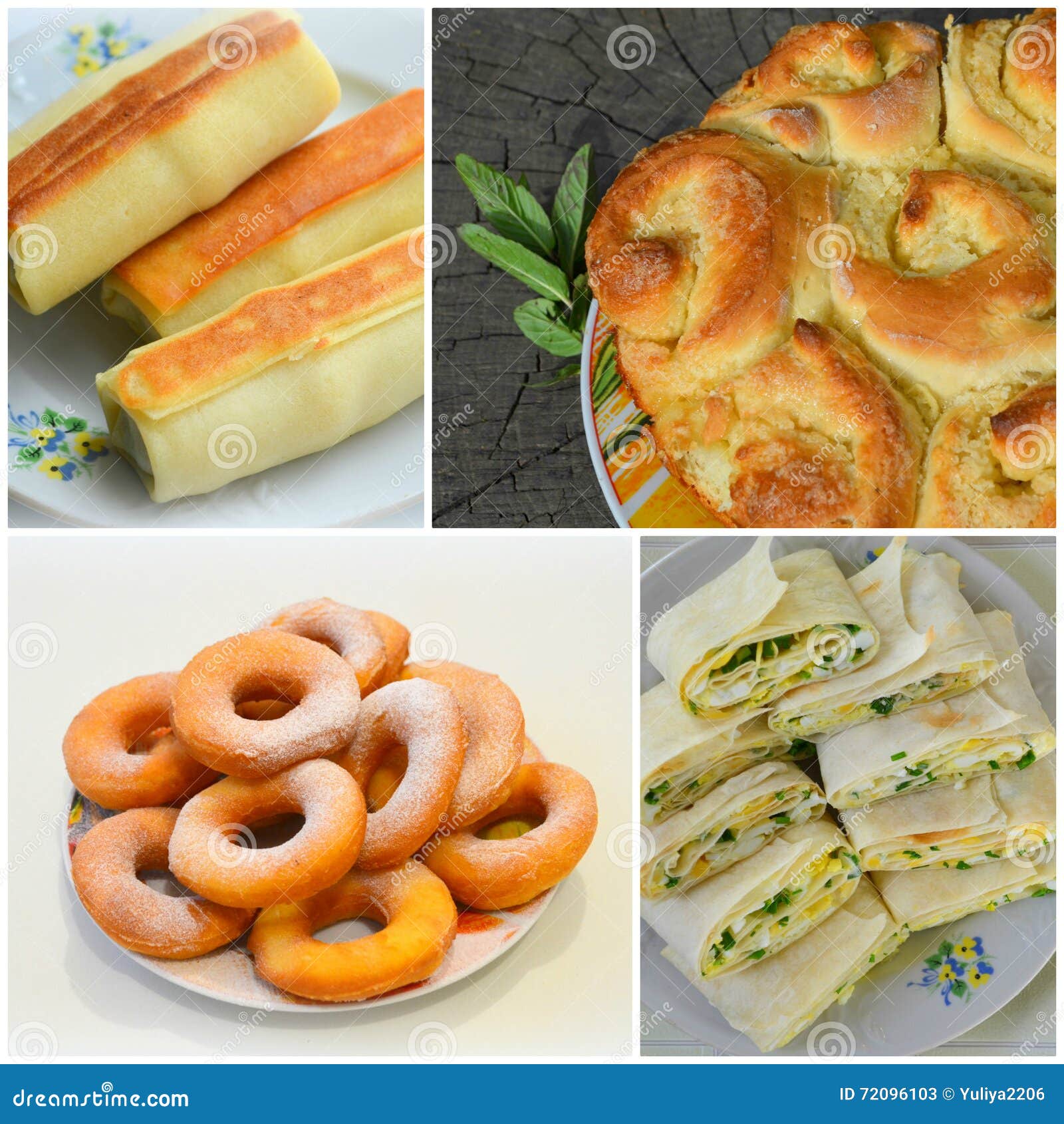 Collage Del Pan, Tortas Hechas En Casa Imagen de archivo - Imagen de ...