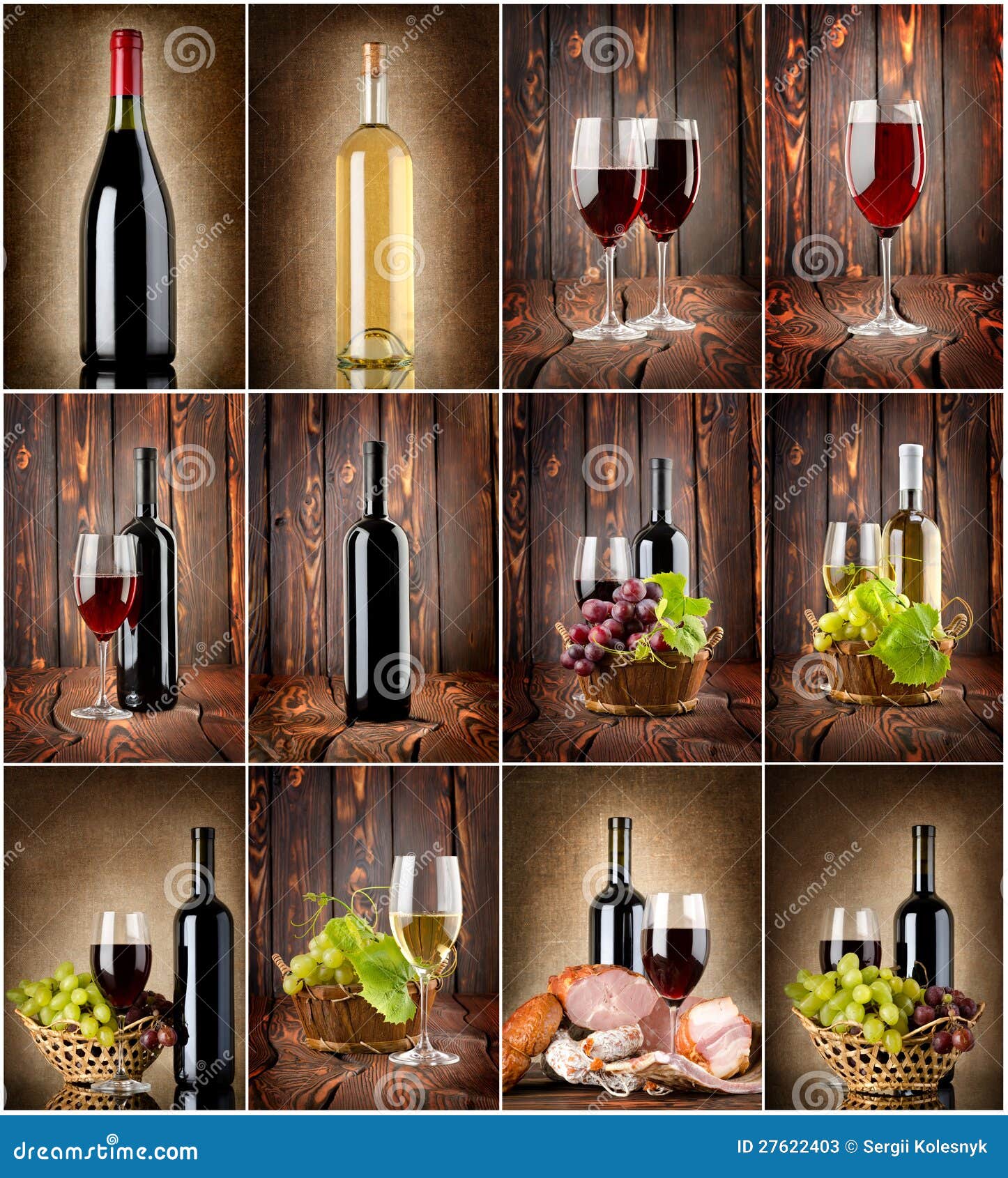 Collage del vino imagen de archivo. Imagen de alcohol - 27622403