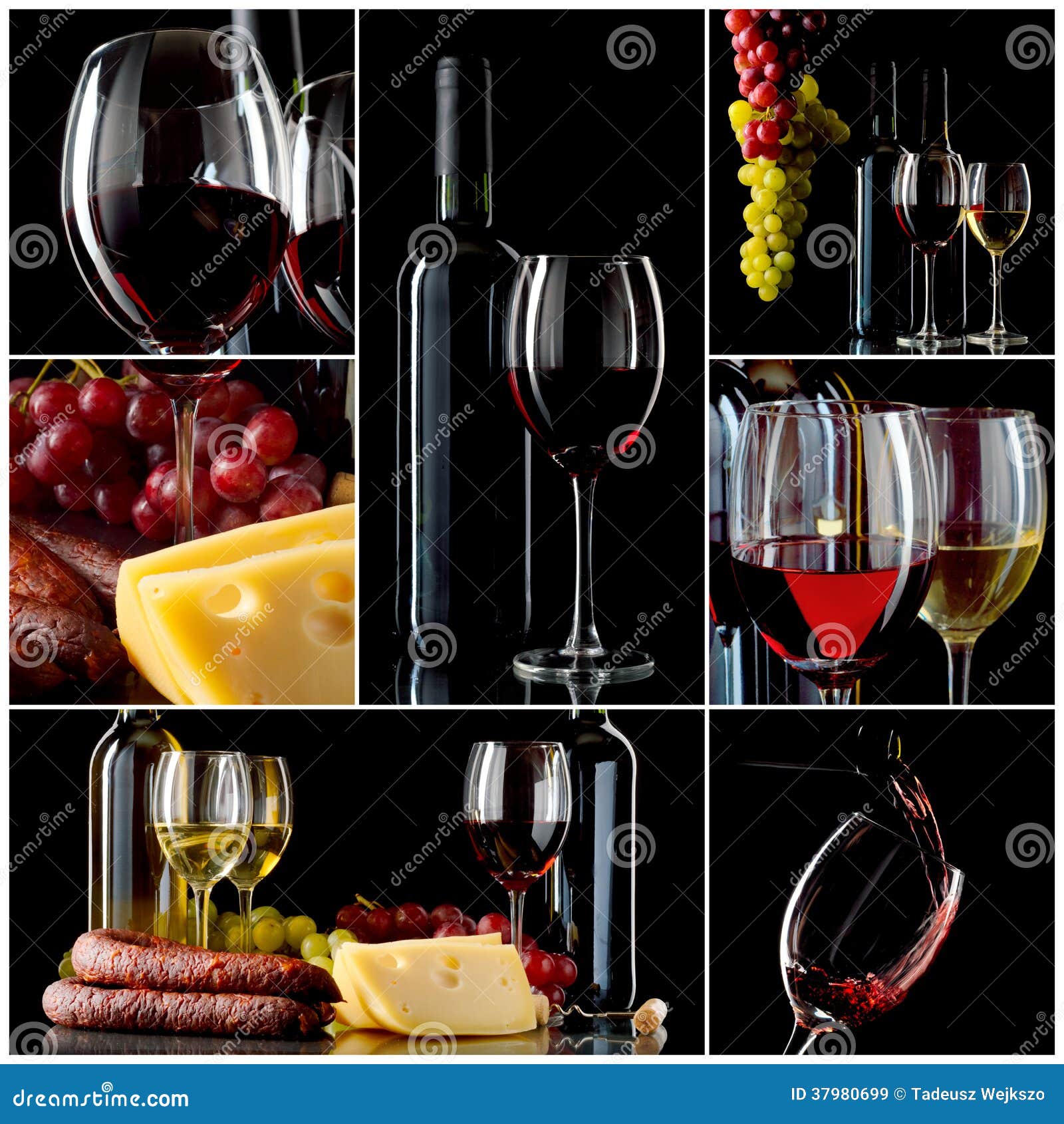 Collage del vino imagen de archivo. Imagen de restaurante - 37980699