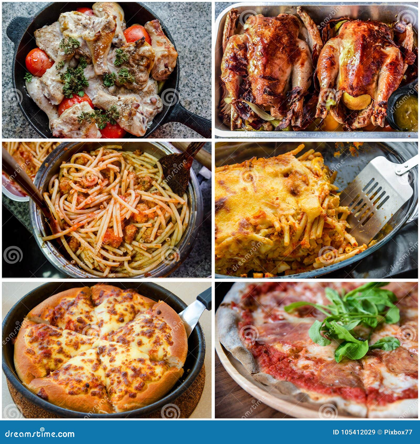 Collage of Italian Food Menu Stock Image - Image of roasted, close ...