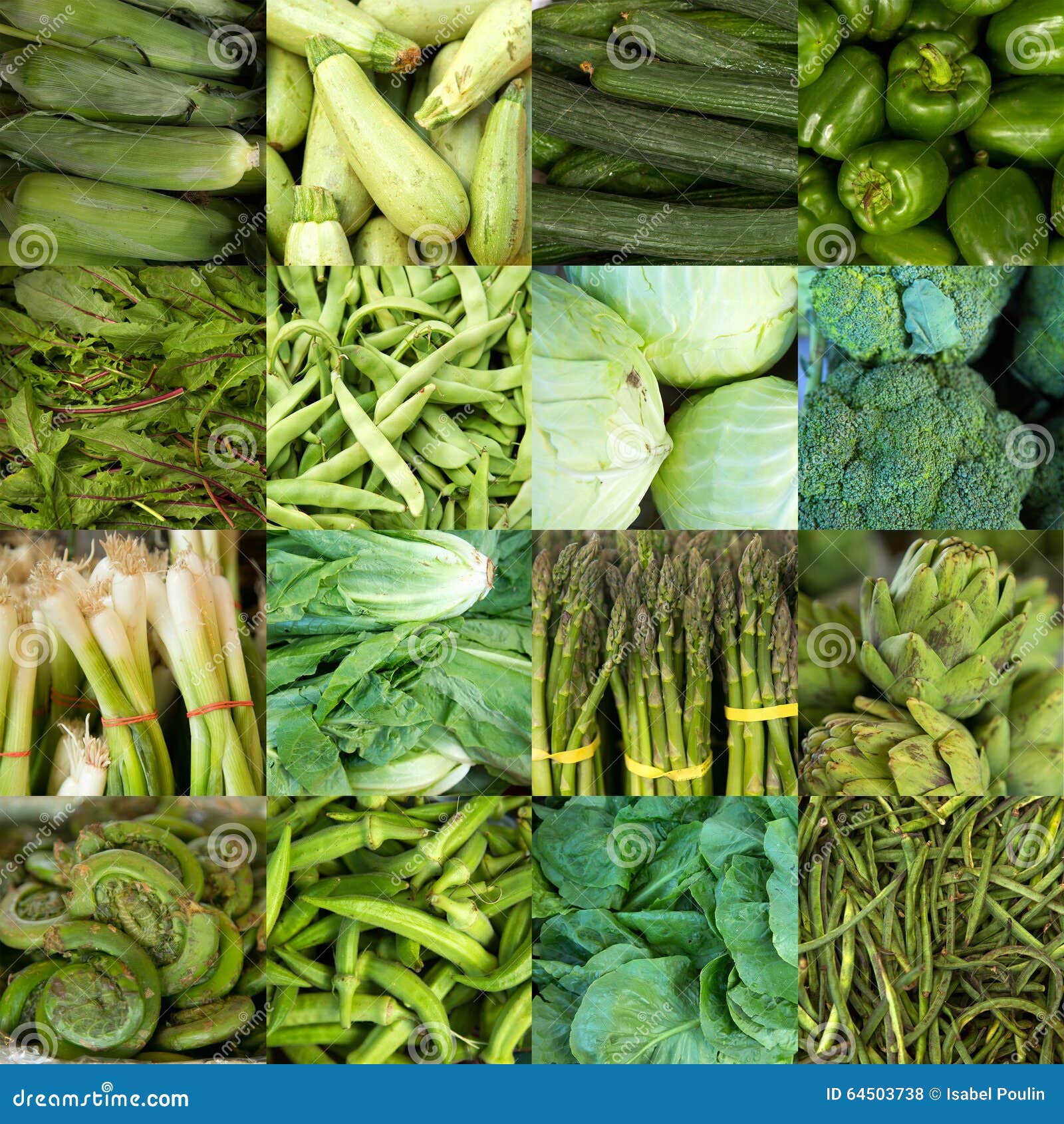 Collage Delle Verdure Verdi Fotografia Stock - Immagine di fagioli ...