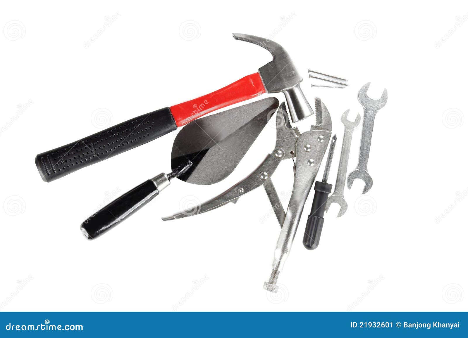 Collage Des Outils Pour La Construction De Maison Image. Image: 21932601