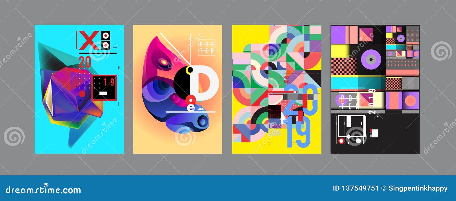 2019 New Poster and Cover Design Template for Magazine Stock Vector ...