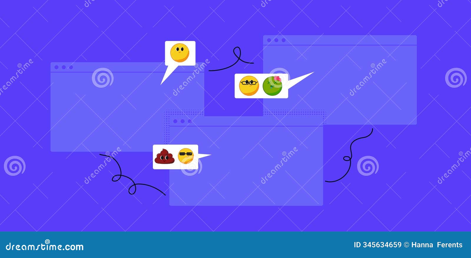 Collage Design of Online Meeting with Web Flyer and Window Elements ...