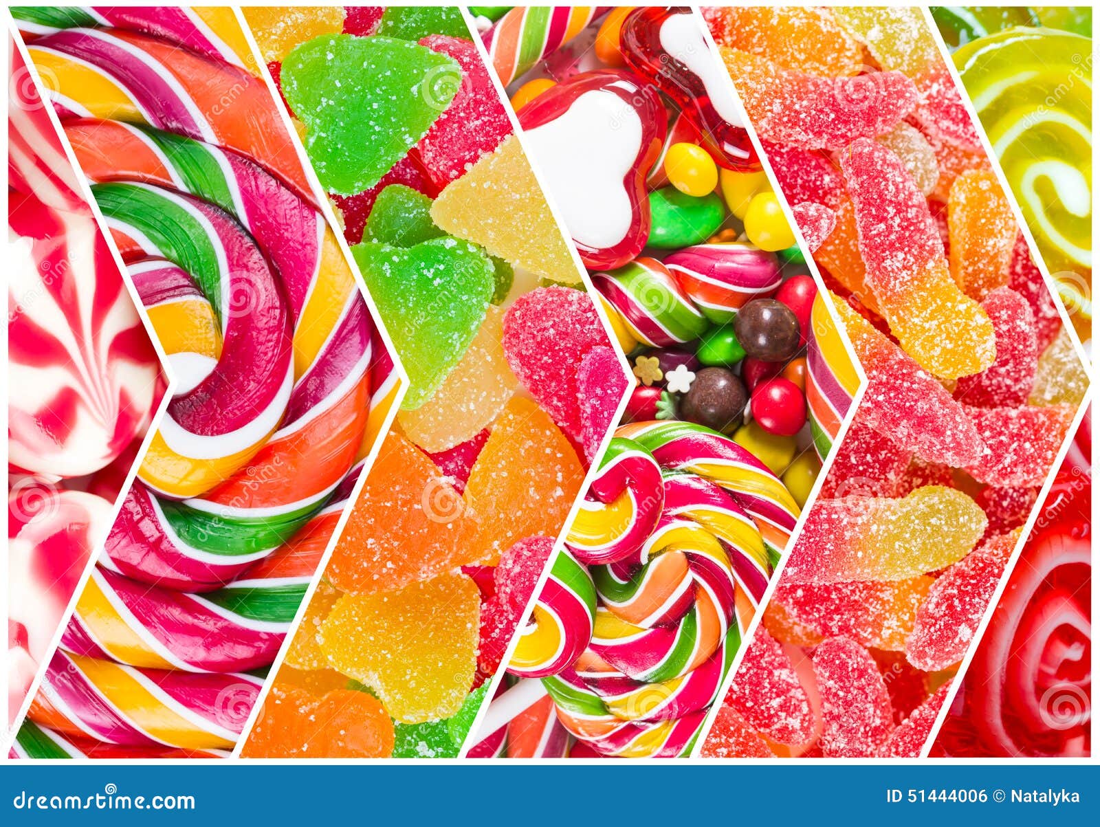 Collage of Different Colorful Candy Stock Photo - Image of collection ...