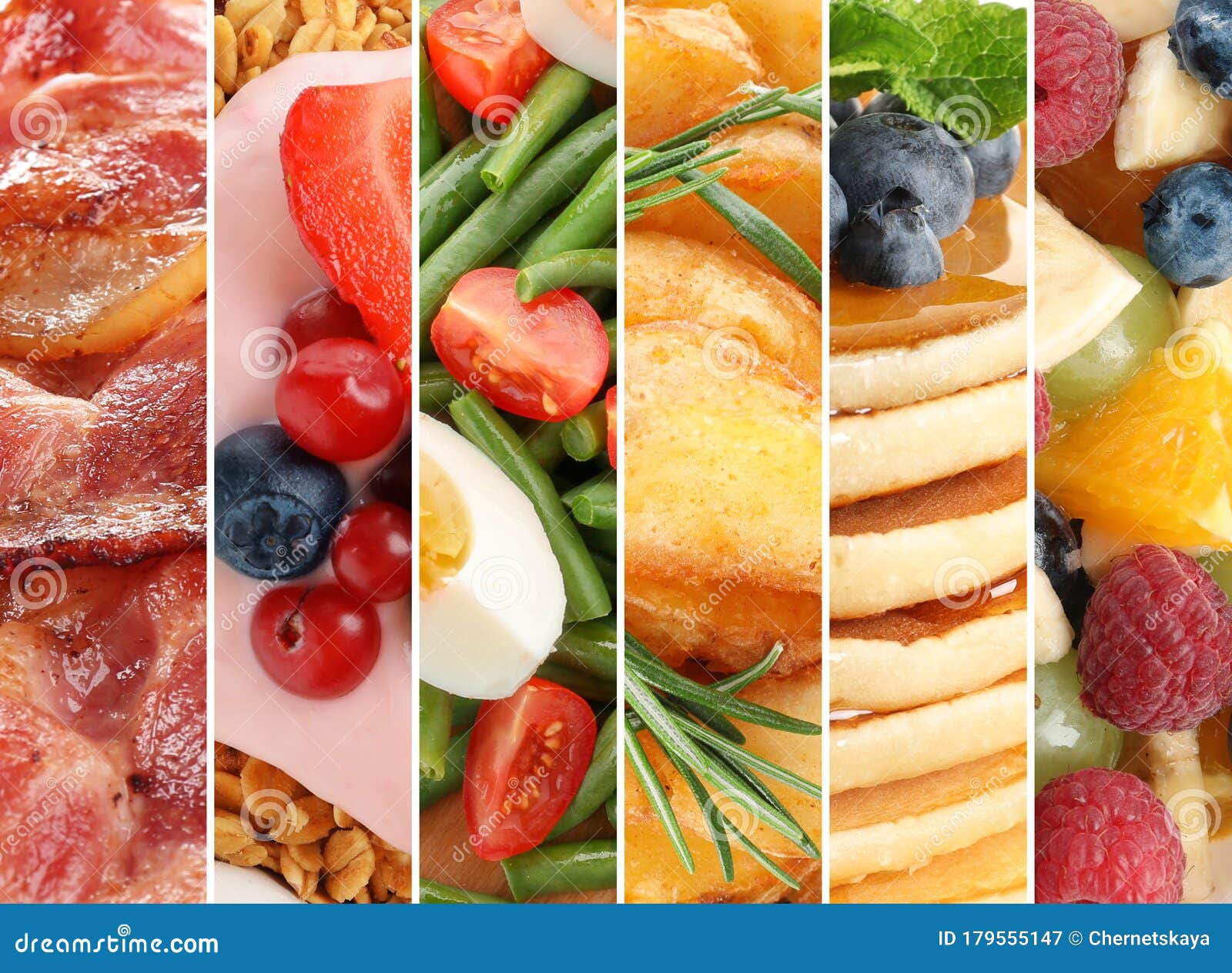 Collage of Different Delicious Food Stock Image - Image of culinary ...