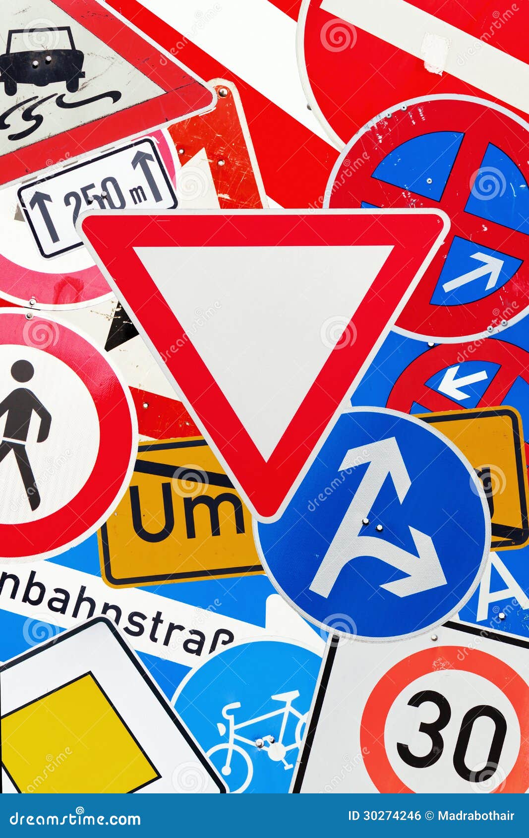 Collage From German Traffic Signs Royalty Free Stock Image - Image ...