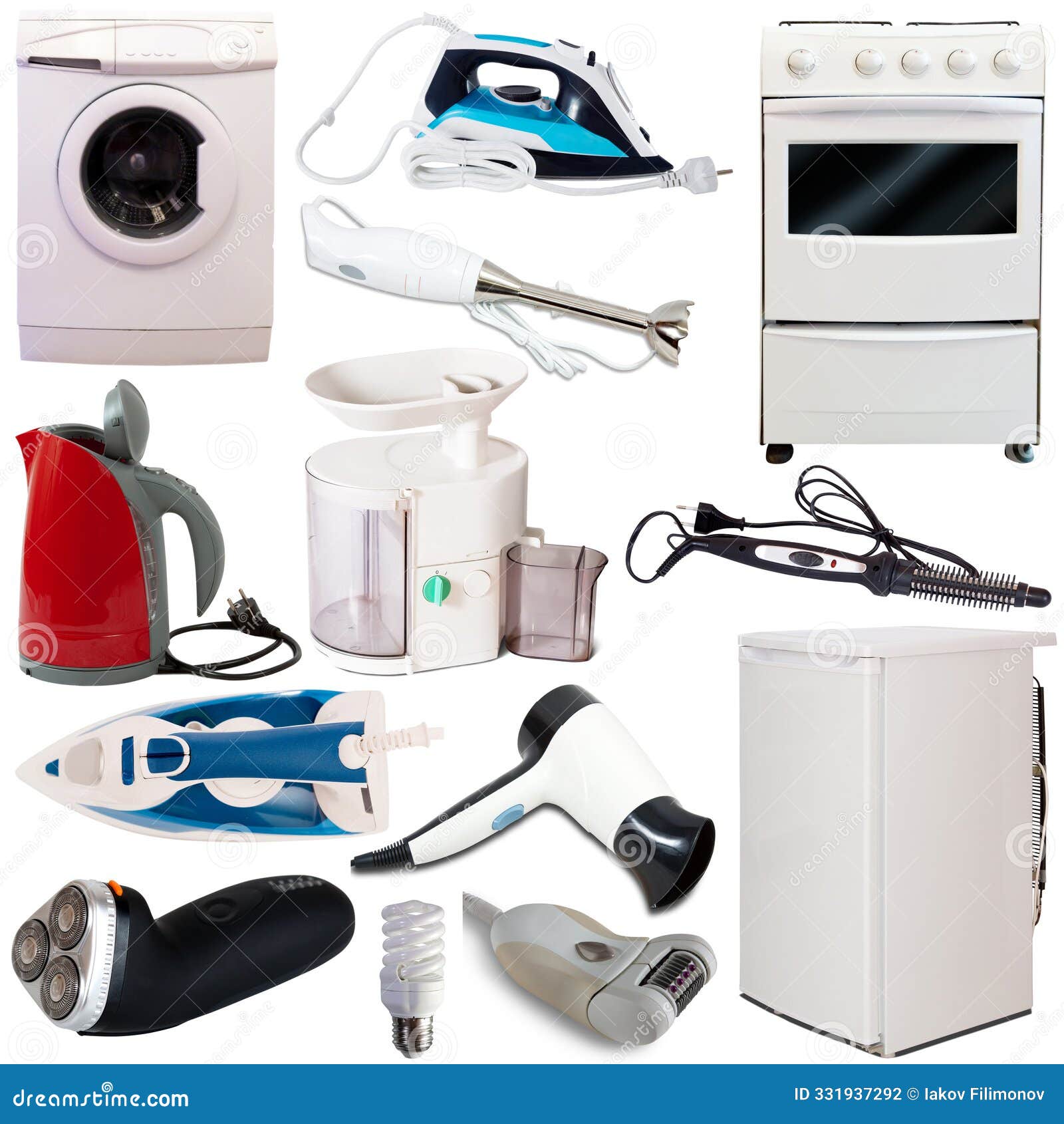 Collage of Different Home Appliances Stock Photo - Image of juicer ...