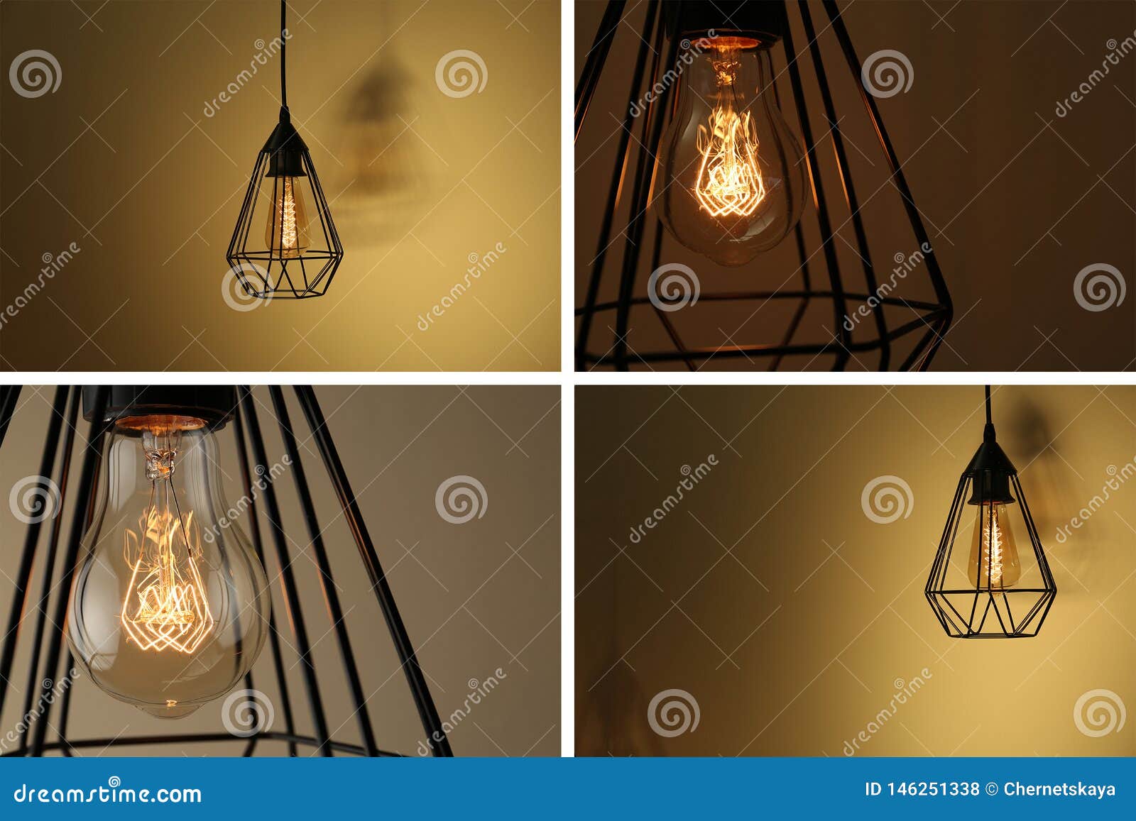 Collage of Different Lamp Bulbs Stock Photo - Image of creative ...