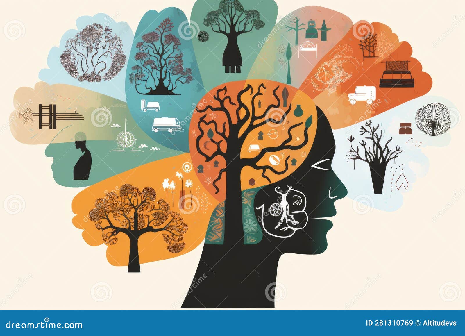 A Collage of Different Mental Health Symbols, Each One Unique and ... A Collage of Different Mental Health Symbols, Each One Unique and ...