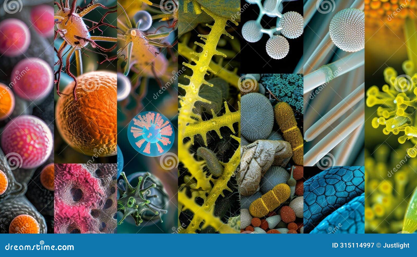 A Collage of Different Microorganisms Each Labeled with Its Unique Role ...
