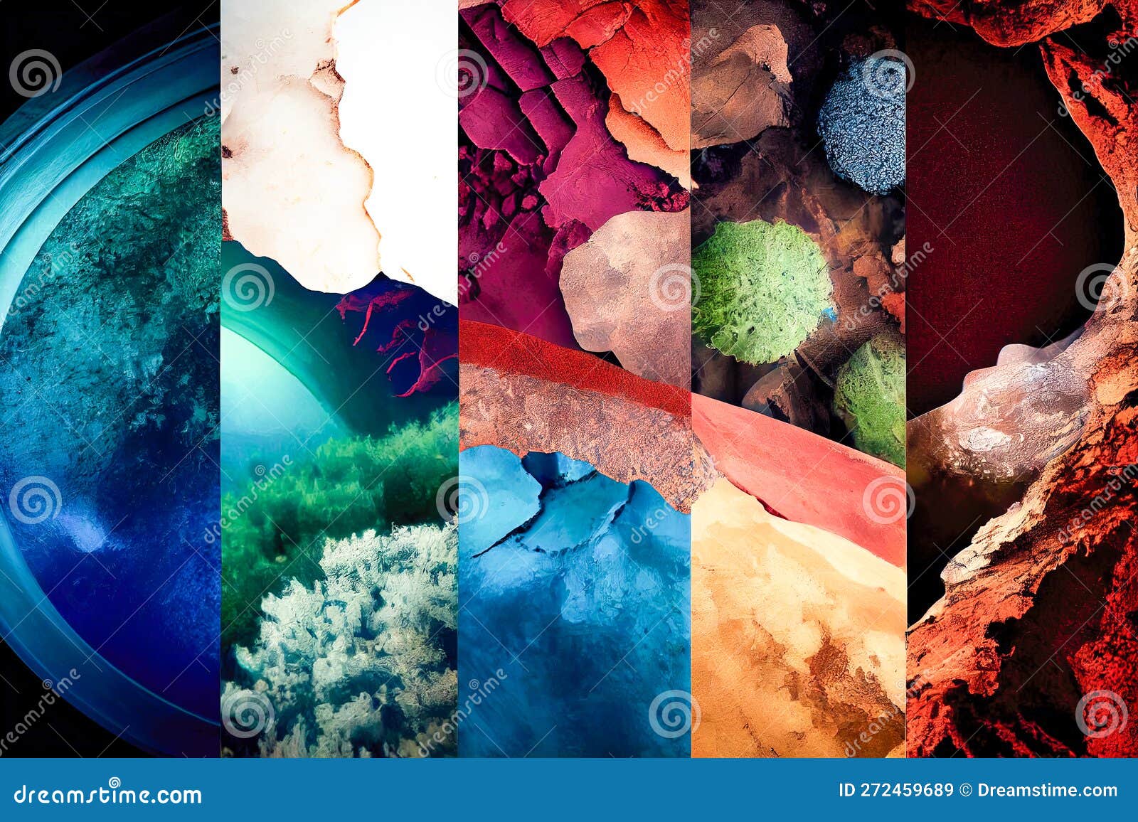 Collage of Different Natural Earth Textures. Generative AI, Generative ...