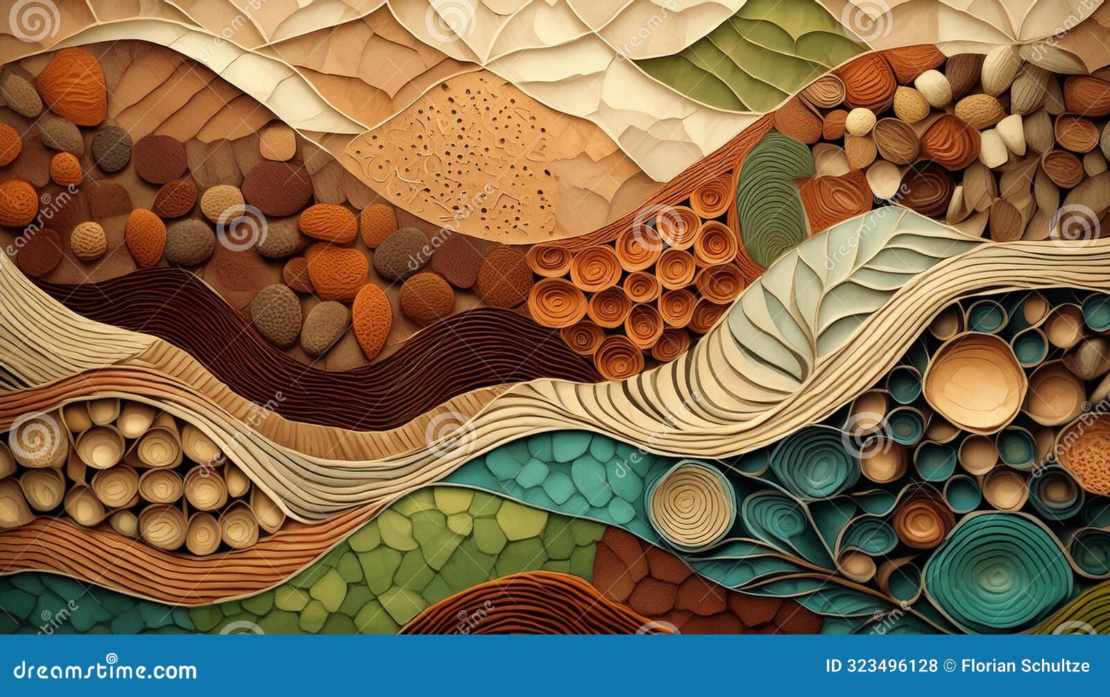 A Collage of Different Natural Earth Textures Mixed in Beautiful ...