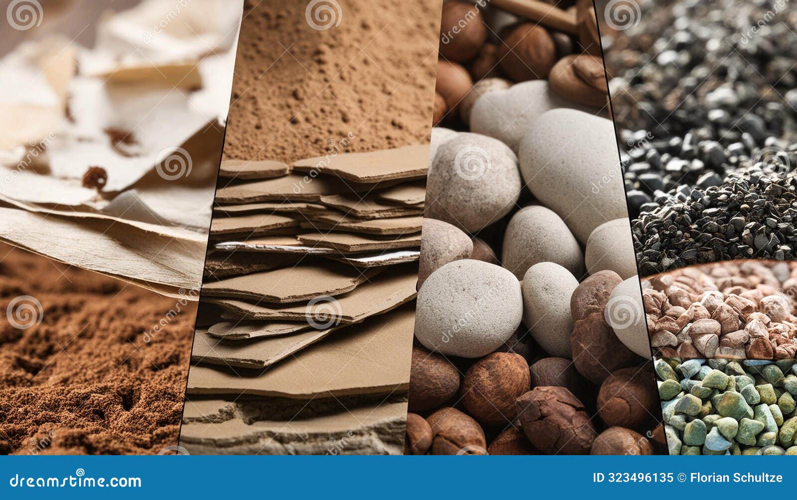 A Collage of Different Natural Earth Textures Mixed in Beautiful ...