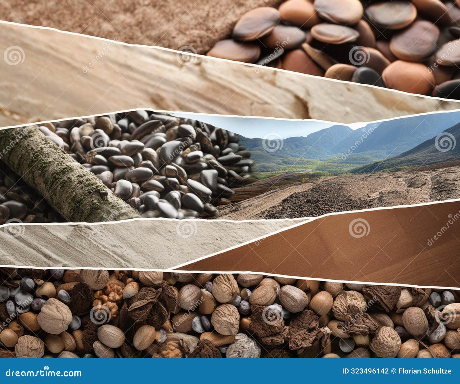 A Collage of Different Natural Earth Textures Mixed in Beautiful ...