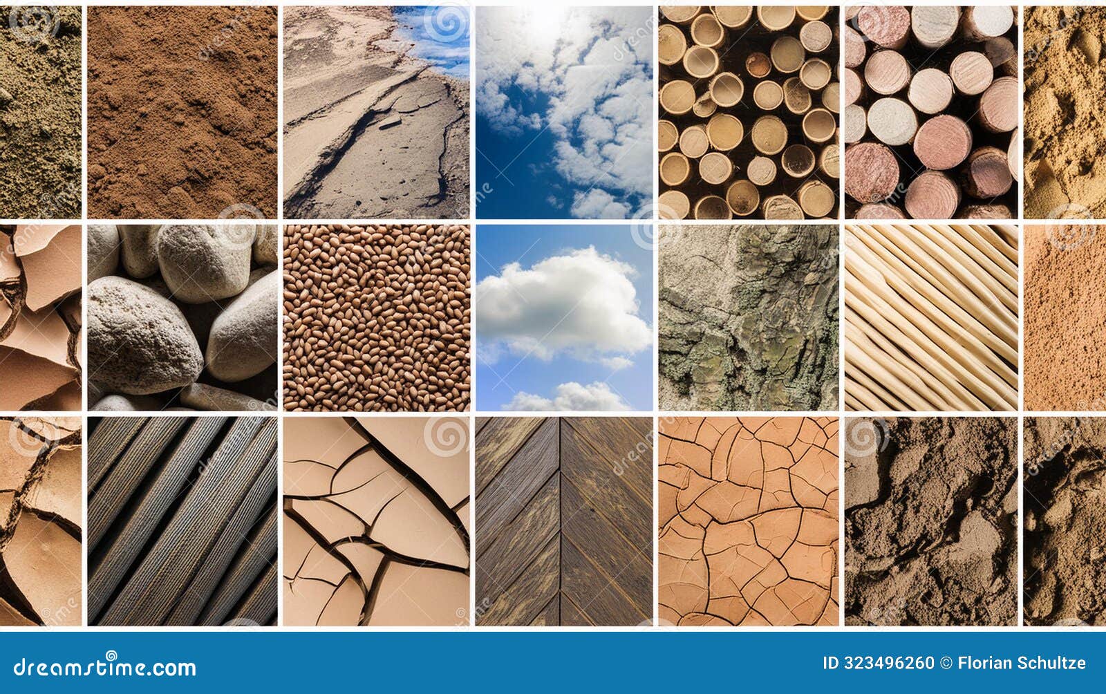 A Collage of Different Natural Earth Textures Mixed in Beautiful ...