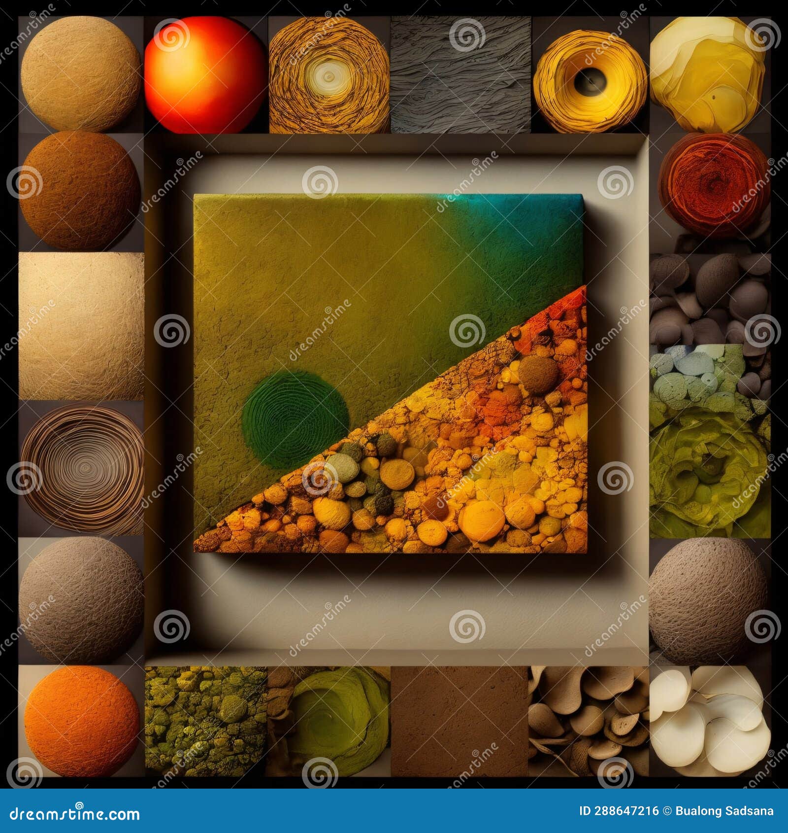 A Collage of Different Natural Earth Textures Mixed in Beautiful ...