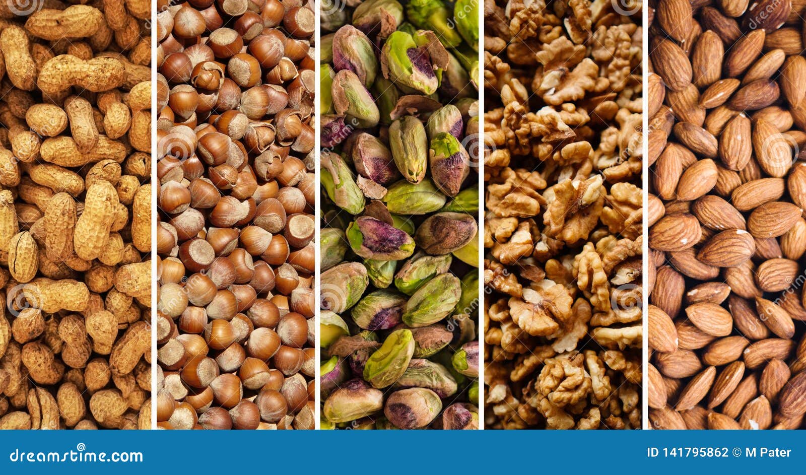 Collage of Nuts Textures Horizontal Image Stock Photo - Image of format ...