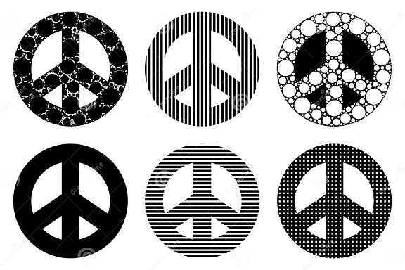 Collage of Different Peace Signs Stock Vector - Illustration of ...