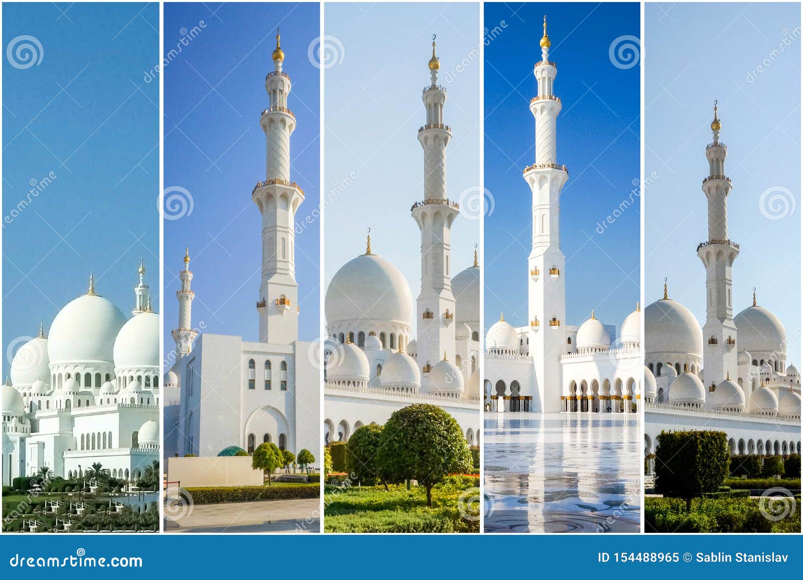 Collage from Different Pictures of Beautiful Views of Sheikh Zayed ...