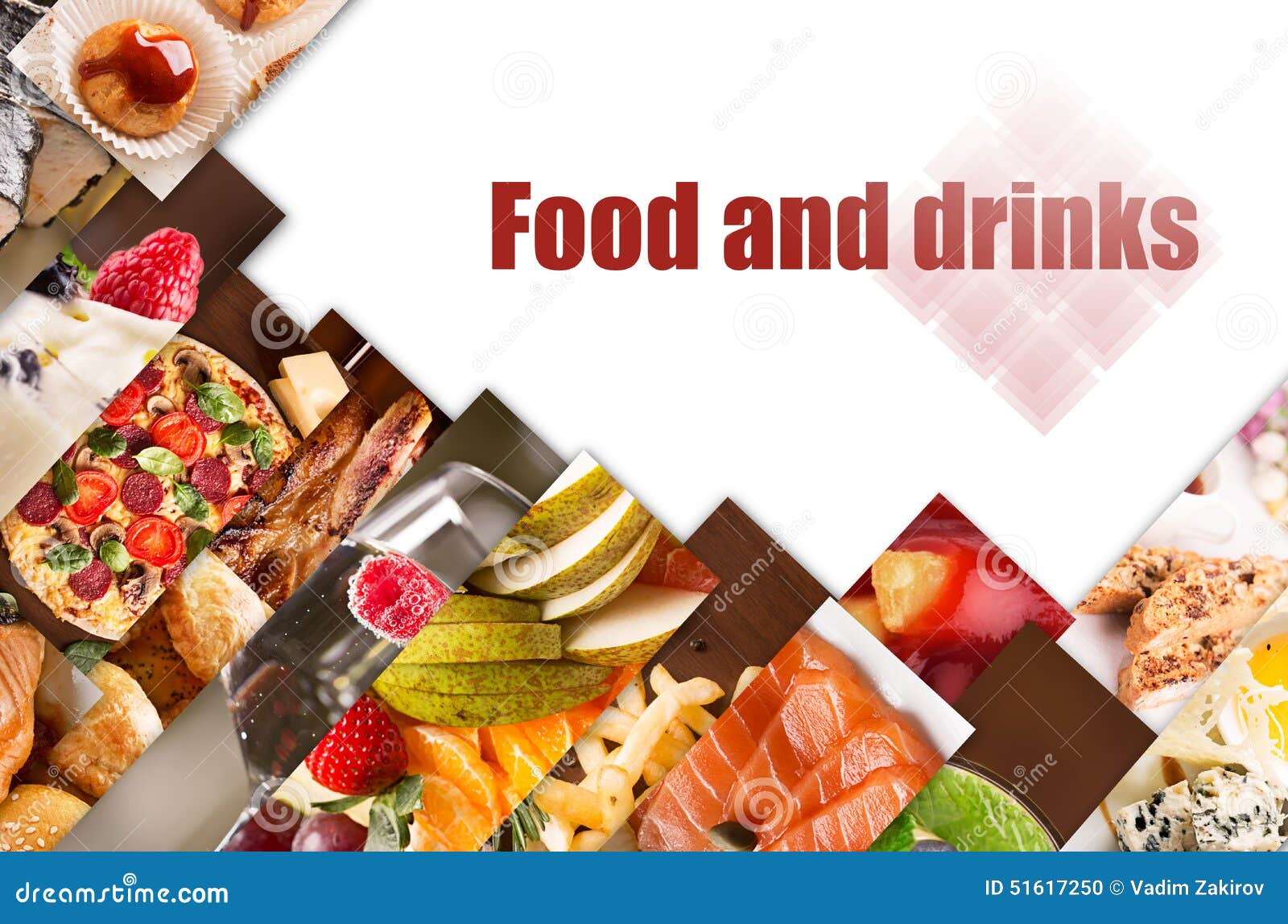 Collage from Different Pictures of Food Stock Photo - Image of pizza ...