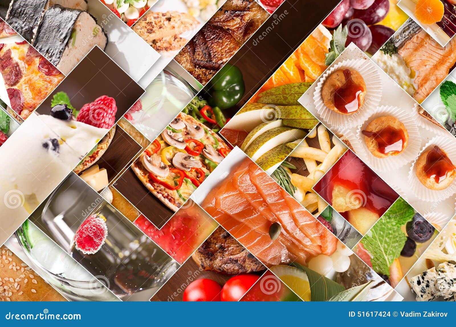Collage from Different Pictures of Food Stock Photo - Image of cheese ...