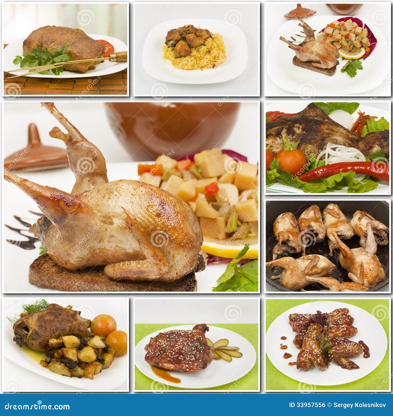 Collage of Different Poultry Foods Stock Photo - Image of chicken ...