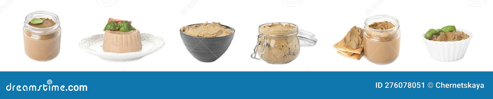 Collage with Different Tasty Pates on White Background Stock Image ...