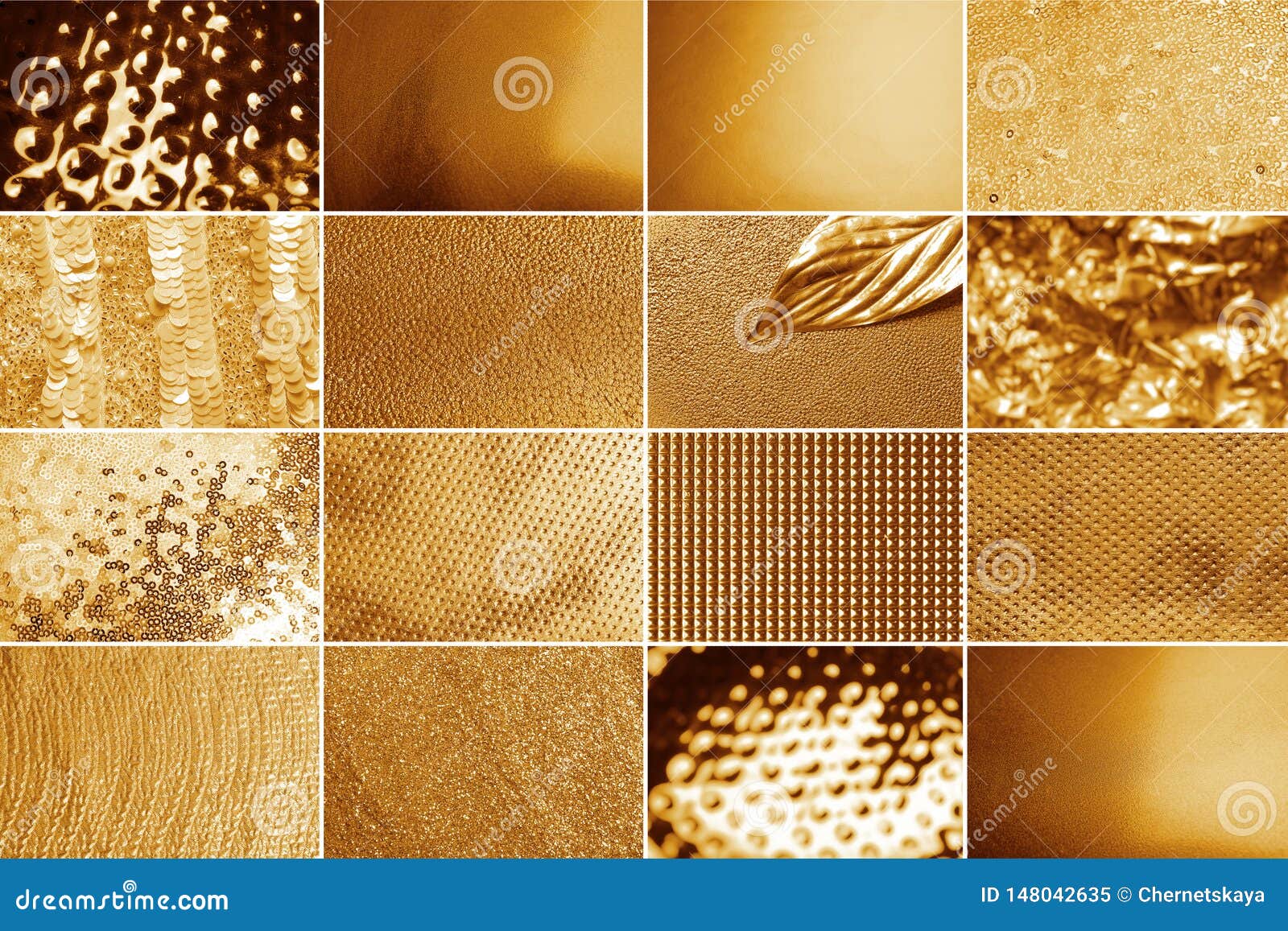Collage of Different Textured Shiny Gold Surfaces Stock Image - Image ...