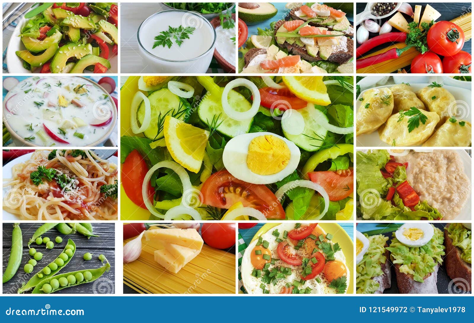 Collage is Different Useful Food Stock Photo - Image of oatmeal, diet ...