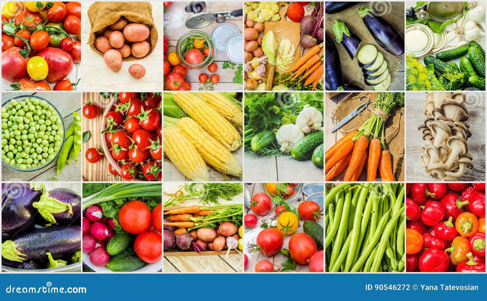 Collage of Different Vegetables. Vegetarian Food Stock Photo - Image of ...