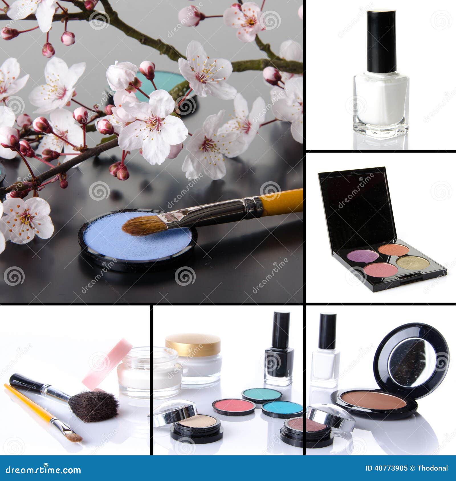 Collage Differente Dei Prodotti Di Bellezza Immagine Stock - Immagine ...