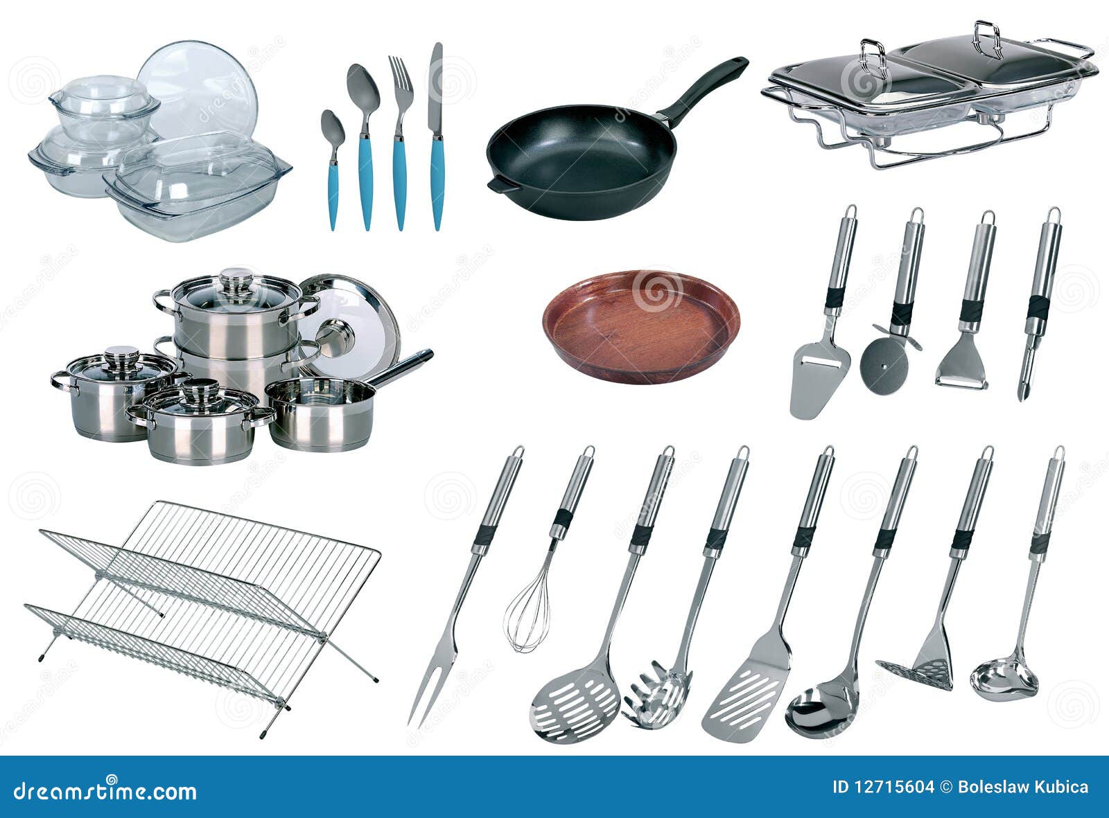 Collage of Dishware, Utensil, Pans Stock Photo - Image of kitchen ...
