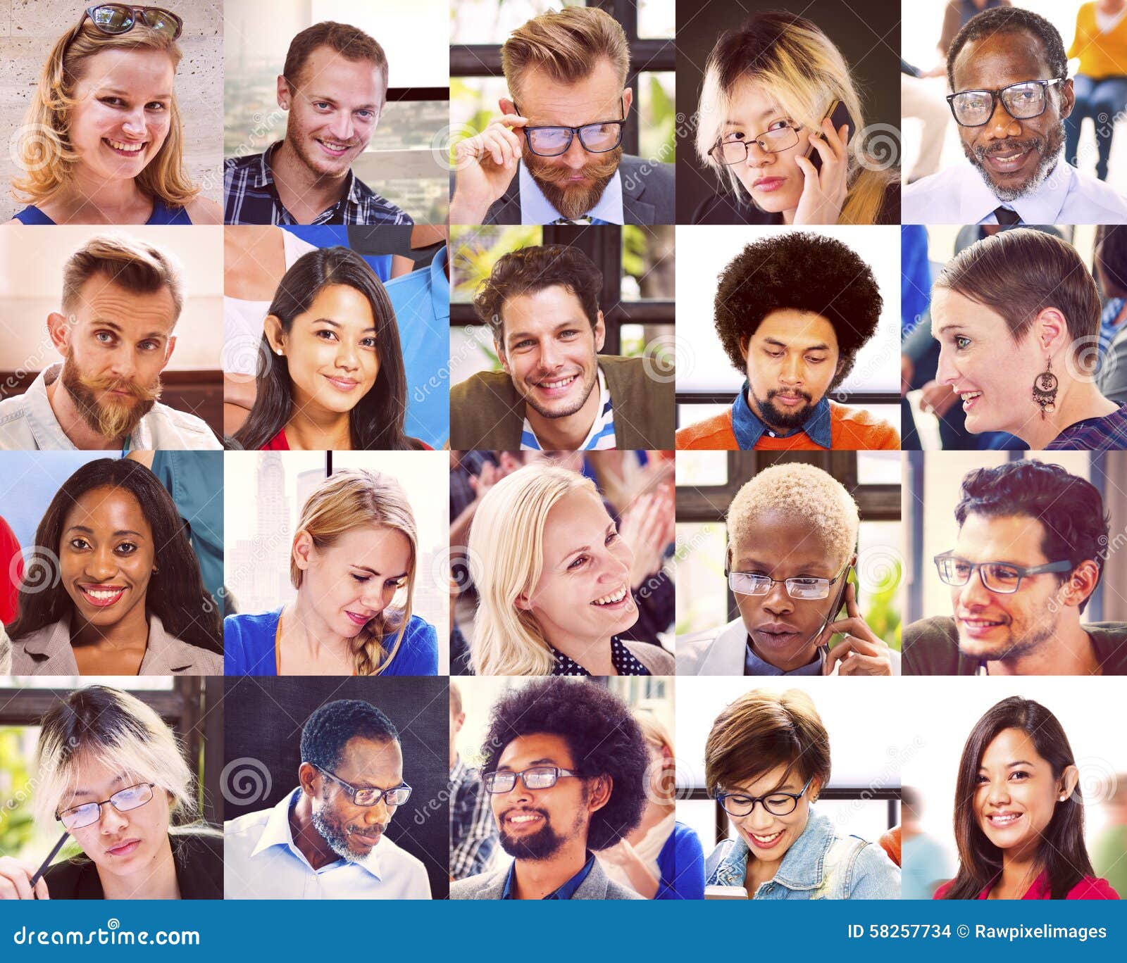 Collage Of Diverse Multiracial Angry People Screaming Royalty-Free ...