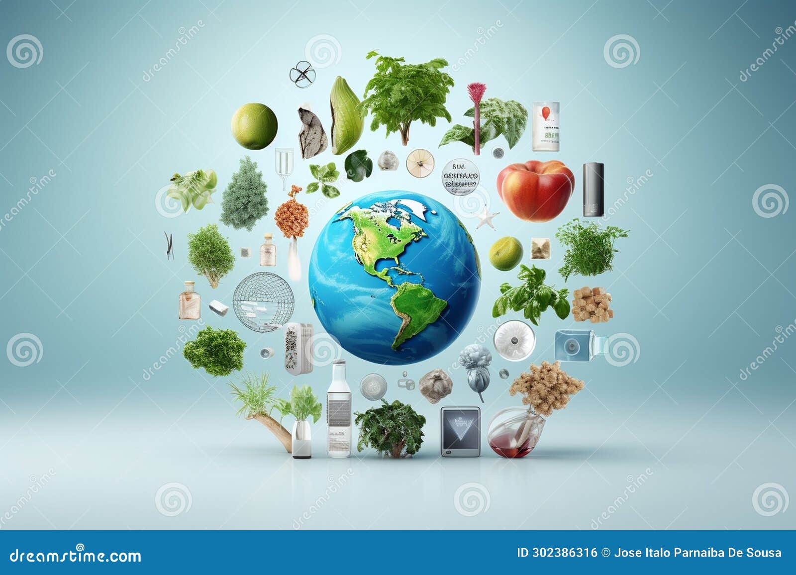 Collage of Diverse Healthrelated Symbols Forming Stock Illustration ...