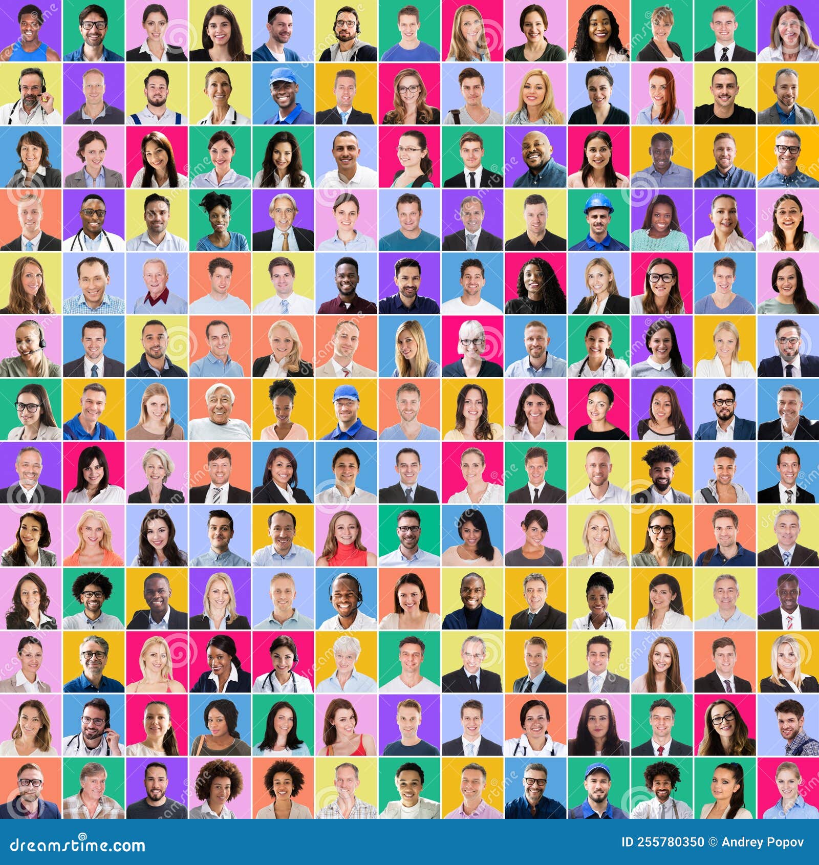 Collage of Diverse Multi-ethnic Stock Photo - Image of boss, collage ...