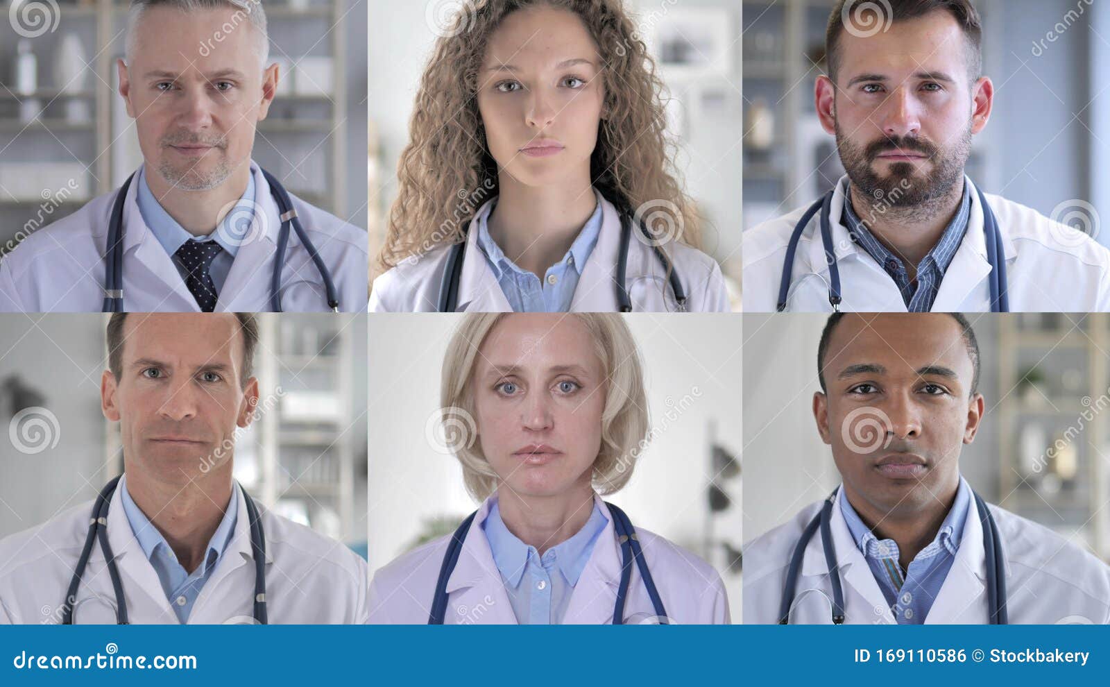 The Collage of Doctors Looking at the Camera Stock Photo - Image of ...