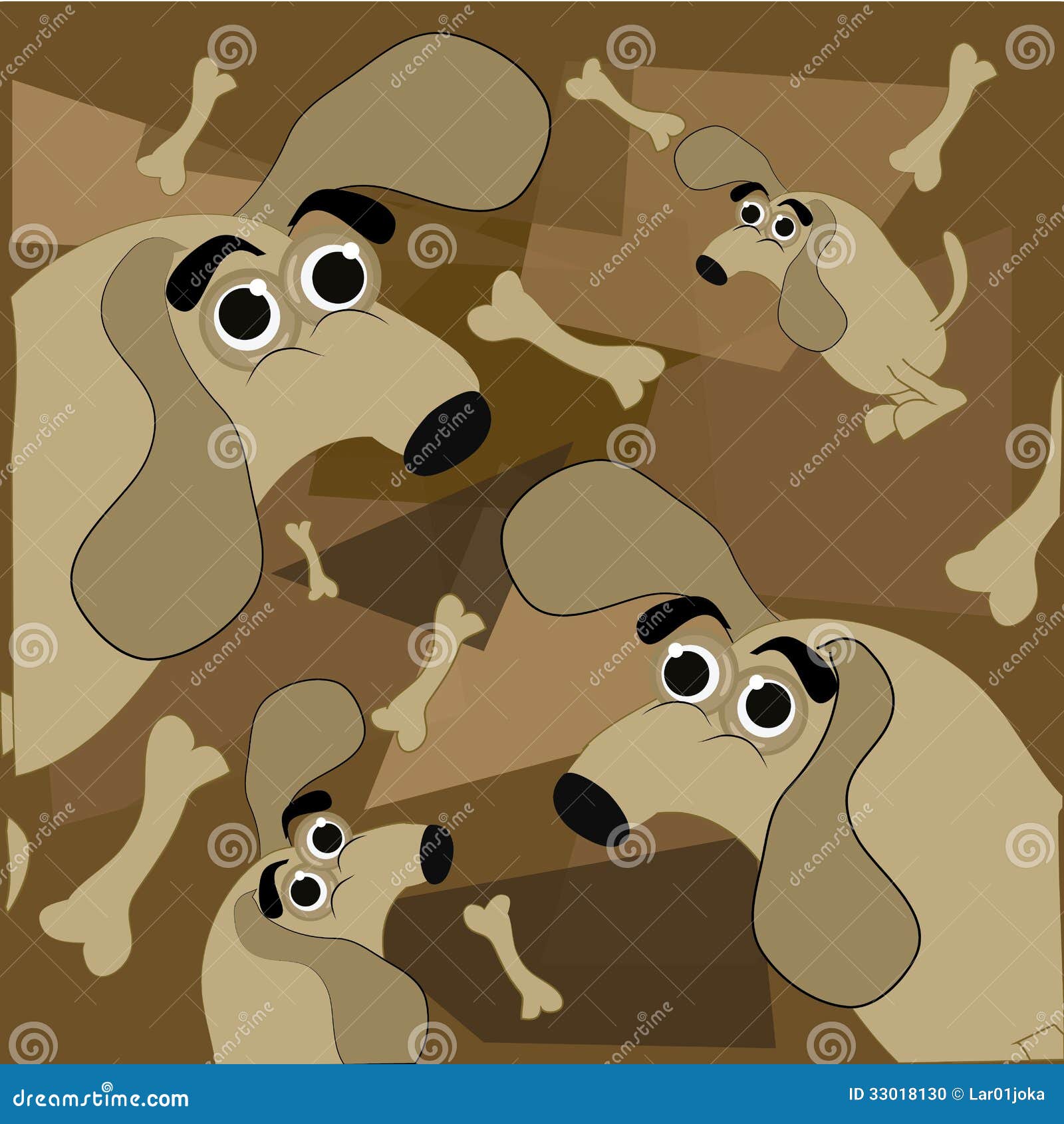 Collage of dogs stock vector. Illustration of funny, stand - 33018130