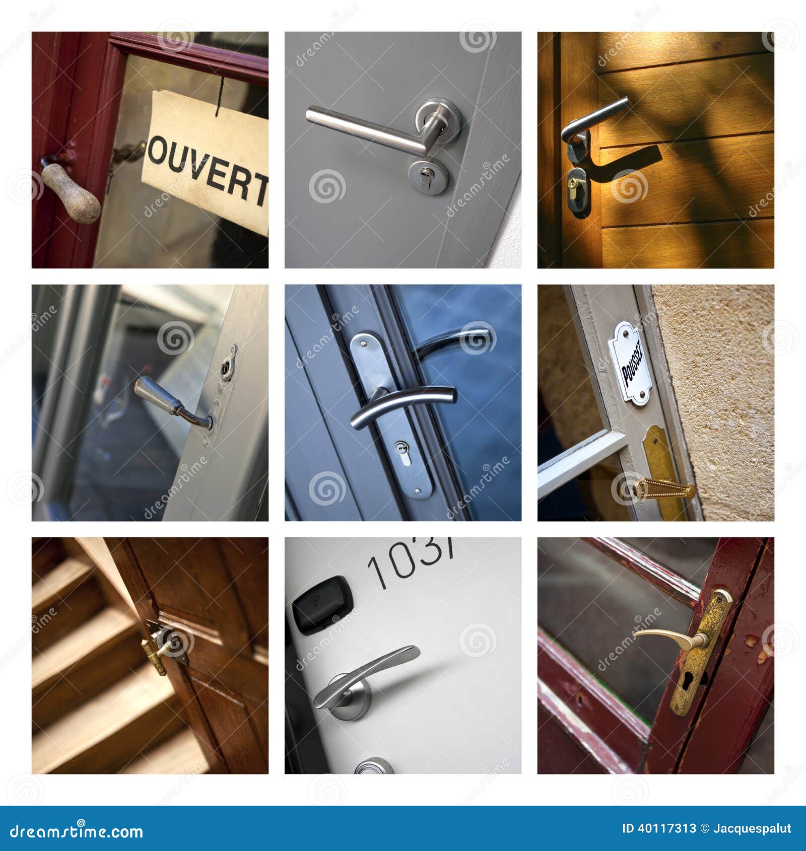 Collage of door handles stock image. Image of door, entrance - 40117313