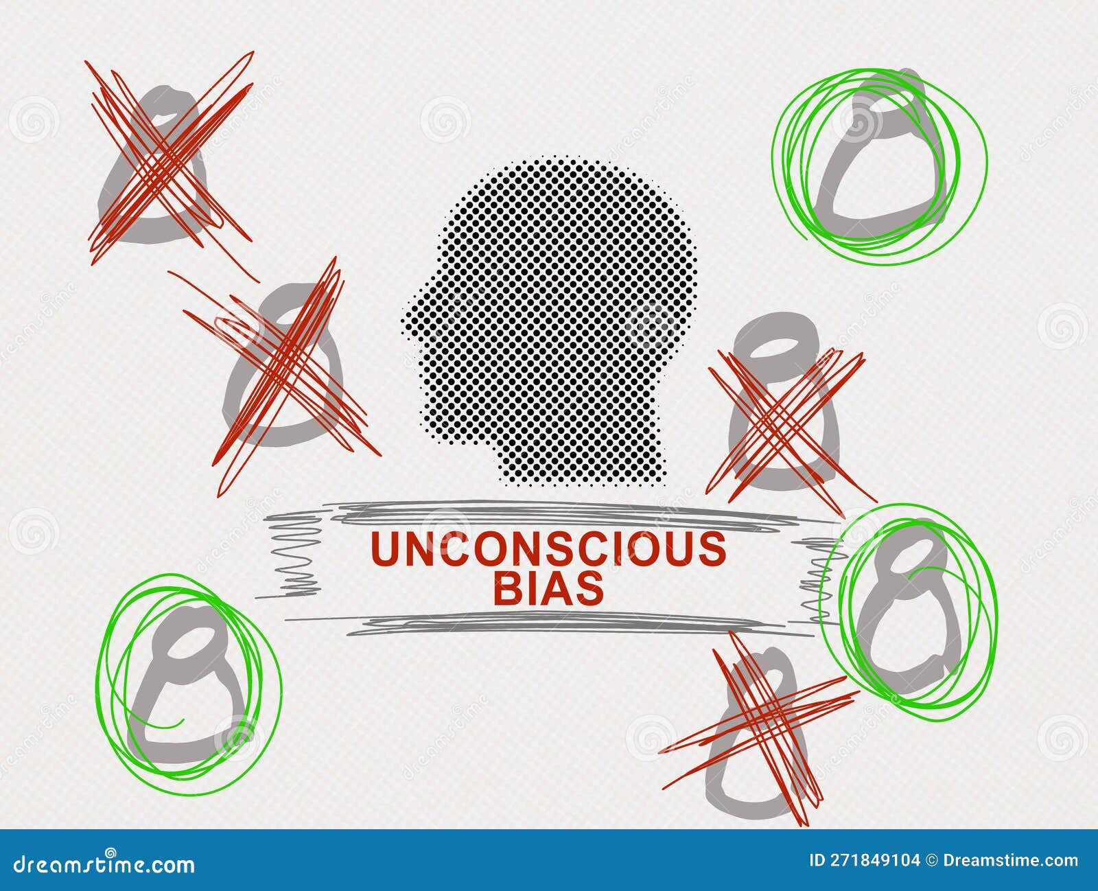 Collage with Drawn Figures, Head and Sign Unconscious Bias. Stock Photo ... Collage with Drawn Figures, Head and Sign Unconscious Bias. Stock Photo ...