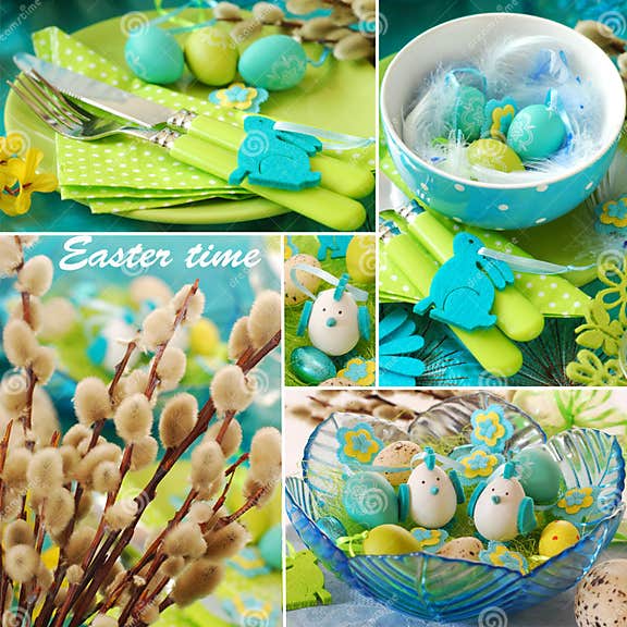 Collage for easter time stock photo. Image of plate, chicken - 28529162