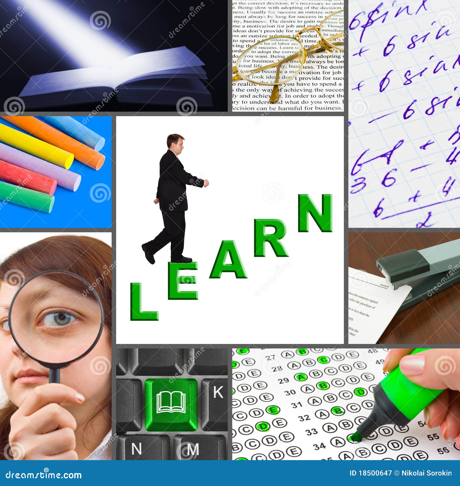 Collage of Education Images Stock Image - Image of collage, career ...