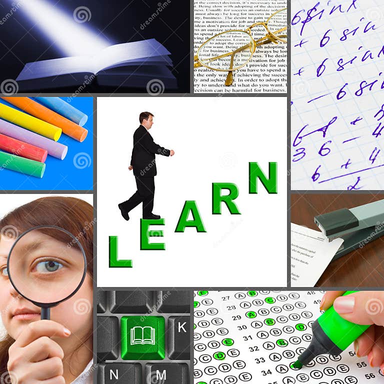 Collage of Education Images Stock Image - Image of collage, career ...