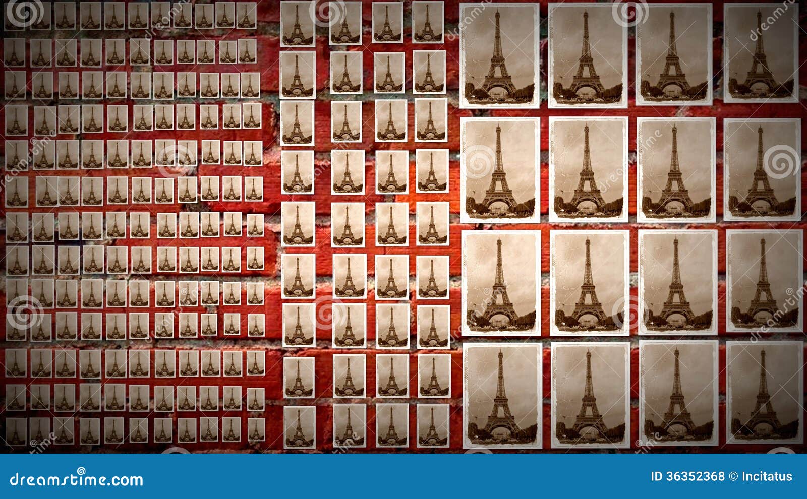 Collage of eiffel tower stock photo. Image of hierro - 36352368