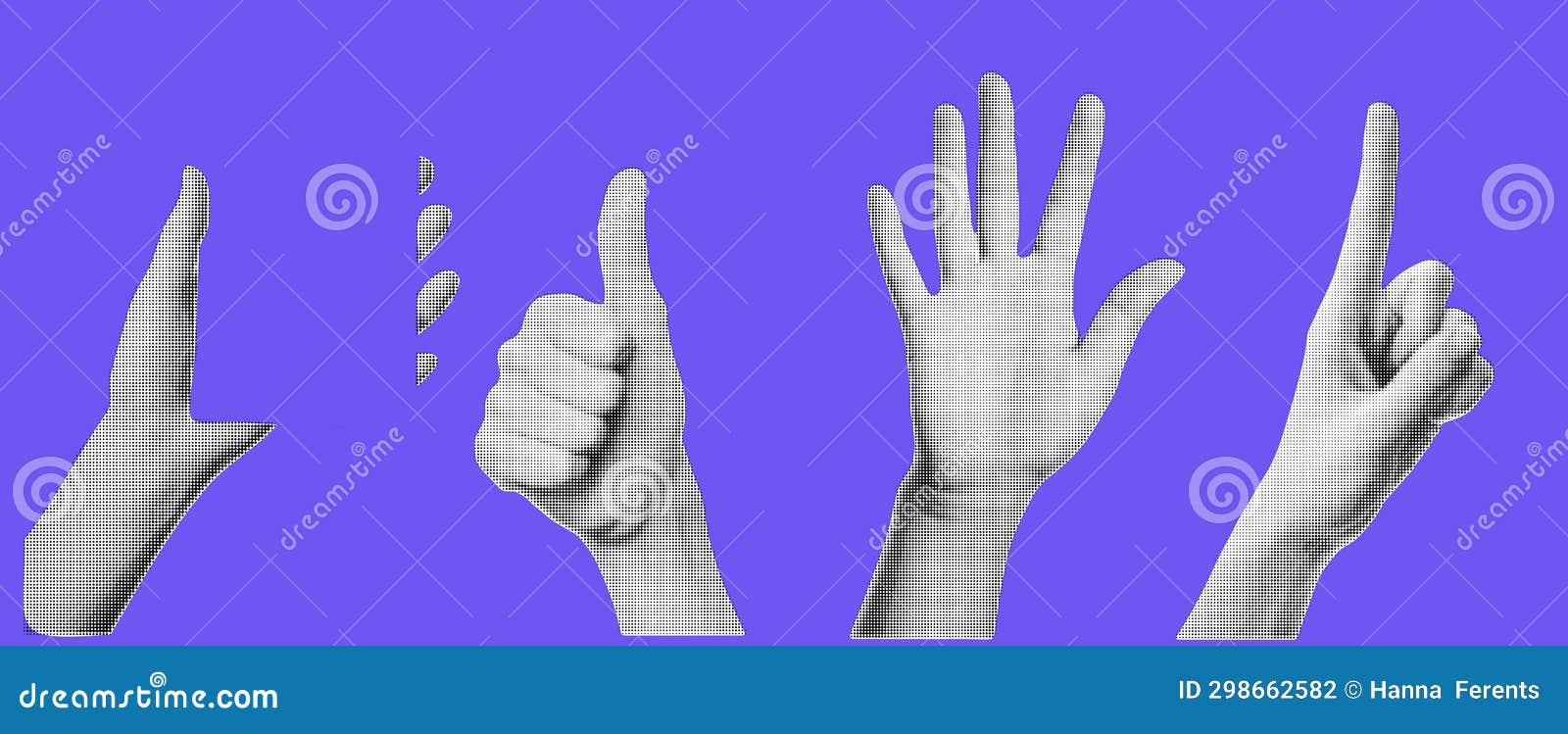 Collage Element with Hands and Cutout Shape and Doodle Element. Vintage ...