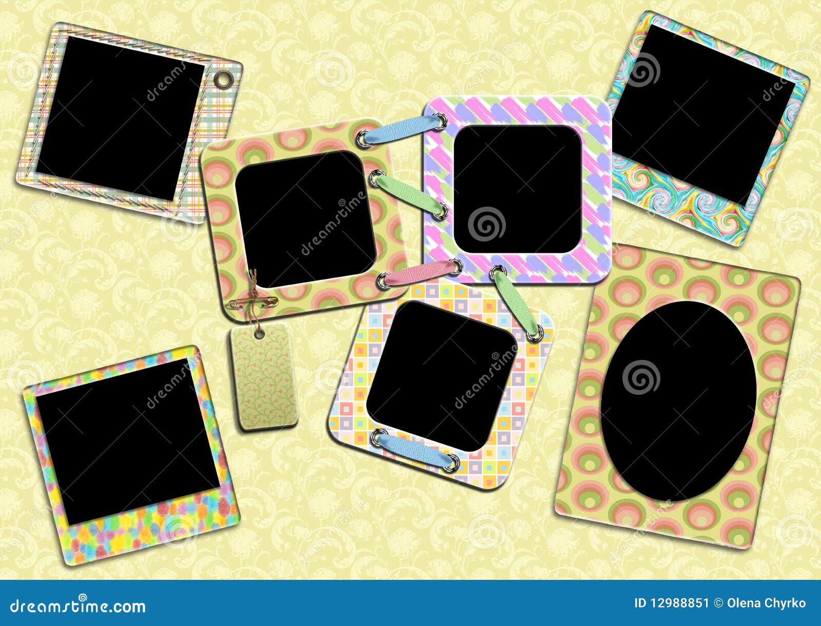 Collage from Empty Photo Frameworks 2. Stock Illustration ...