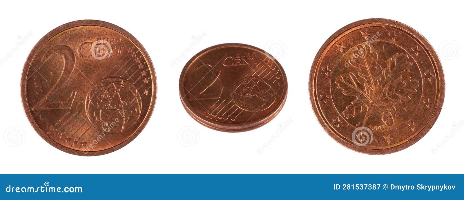 A Collage of 2 Euro Cent Coin on White Background Stock Image - Image ...
