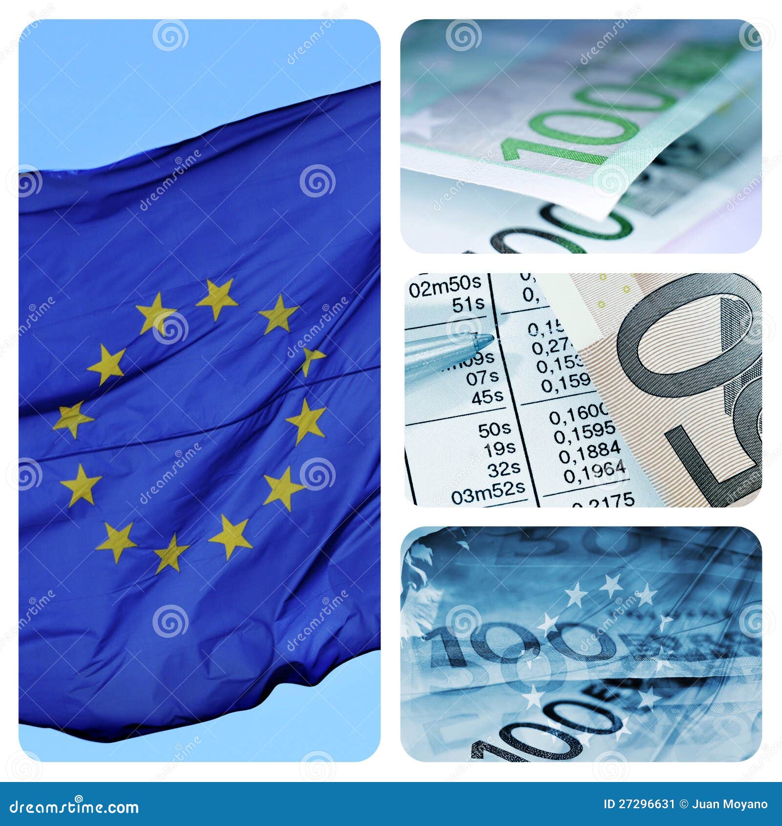 Collage Europeo De La Economía Imagen de archivo - Imagen de finanzas ...