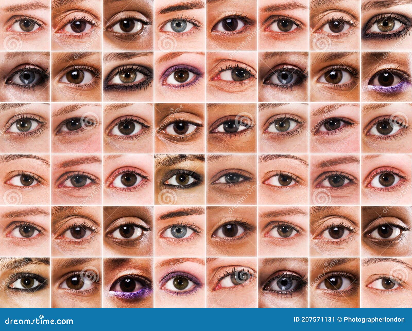 Collage of Eyes Images of Women of Different Ethnicities Stock Image ...